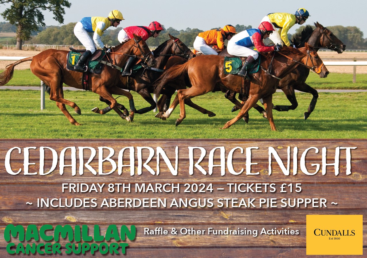 Race Night tickets are now on sale! UPDATE - SOLD OUT! - Cedarbarn Limited
